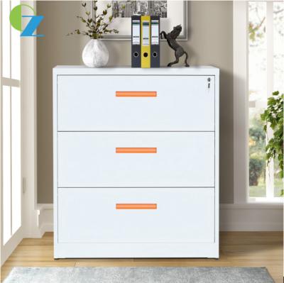 China Quality Steel 3 Drawer Lateral File Cabinets Fully Opened Width 900mm for sale