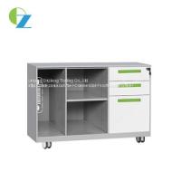 China Steel Caddy Cabinet Right 3 Drawer Left Computer CPU Middle Open Shelf for sale
