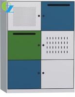 China 12mm edge Primary School Colorful 6 Door Steel Locker With Mail Box for sale