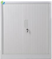 China Knocked Down Structure Steel Rehau Tambour Swing Door Cabinet 2 Shelves for sale