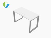China MDF Material Desktop Office Workstation Desk Single Seat With Metal Wire Box for sale