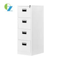 China Metal Document Vertical Steel Filing Cabinets 4 Drawer Foldable for sale