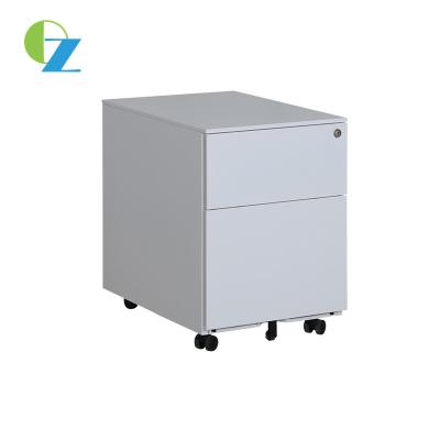 China Customized Office Equipment Under Desk Mobile Pedestal 2 Drawer Side Handle for sale