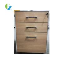 China 5mm Slim Edge 3 Drawer Steel Filling Cabinet Nature Style 3 Metal Handles for sale