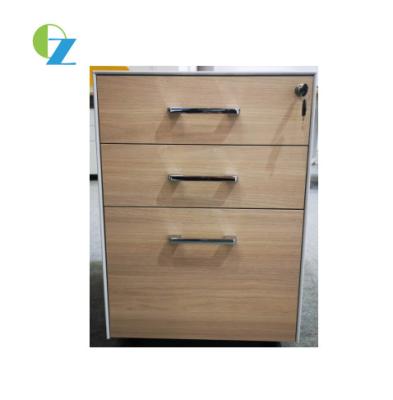China 5mm Slim Edge 3 Drawer Steel Filling Cabinet Nature Style 3 Metal Handles for sale