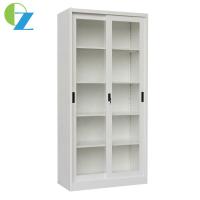 China 2 Glass Sliding Door File Steel Office Cupboard Metal Storage for sale
