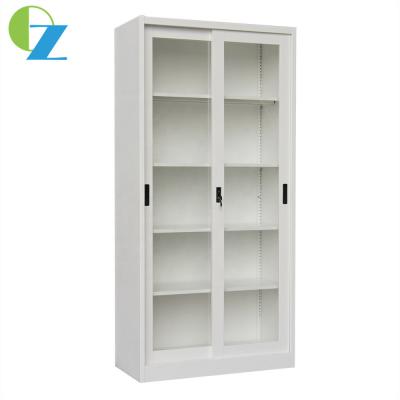 China 2 Glass Sliding Door File Steel Office Cupboard Metal Storage for sale