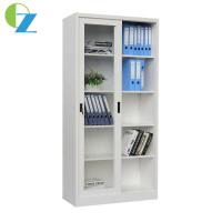 China 2 Glass Sliding Door File Steel Office Cupboard Metal Storage for sale