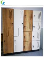 China Lusterful Lock Wooden Office Lockers Waterproof 4 Door 4 Tier for sale