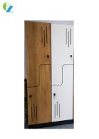 China Elegent New Design Z Shape Door Wooden Material Locker White & Natural Oak for sale