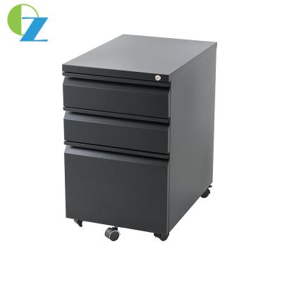 China Goose Neck 3 Drawer Rotating Filing Cabinet Mobile Pedestal Assembled for sale