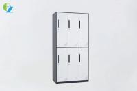 China Horizontal 6 Door Steel Office Locker Disassemble For Gym School Swimming Pool for sale