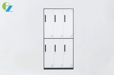 China Horizontal 6 Door Steel Office Locker Disassemble For Gym School Swimming Pool for sale