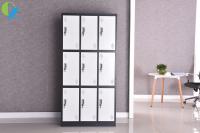 China 9 Door Padlock Steel Storage Locker Width 900mm for School Office for sale