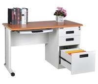 China KD Metal Steel Office Computer Table H750mm With Three Drawers for sale