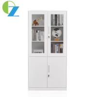 China Filing Metal Storage Cupboard 12mm Slim Edge 2 Glass Door For Office for sale