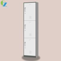 China Clothes Single 3 Door Steel Locker Vertical 0.6mm thickness for sale