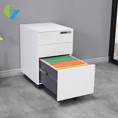 China Electronic Metal Password Lock Mobile Pedestal Cabinet 3 Drawer for sale