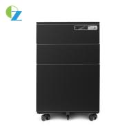 China Vertical 3 Drawer Mobile File Cabinet With White Metal Digital Lock for sale