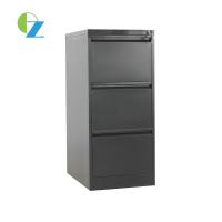 China Goose Neck Handle Steel 3 Drawer Document Storage Cabinet With Lock Key for sale