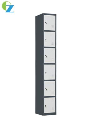 China 6 Layer Single Door Steel Office Lockers Clothes & Shoes Steel Cabinet for sale