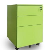 China Colorful 3 Section Slideway Mobile Pedestal Cabinet Storage Cabinet Rotating for sale