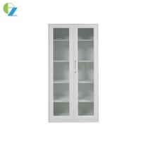 China 1mm Thickness Two Glass Door Filing Cabinet Swing Door Storage Cupboard for sale