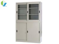 China Glass And Steel Sliding Door File Cabinet Office Steel Cupboard Filing Storage for sale
