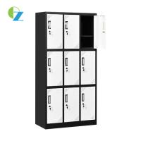 China Staff Work Clothes Steel Office Lockers Box Storage School 9 Door Steel Locker for sale