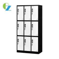 China Staff Work Clothes Steel Office Lockers Box Storage School 9 Door Steel Locker for sale