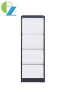 China Steel Furniture Vertical Filing Cabinet 4 Drawer Office Metal Key Lock Knock Down for sale