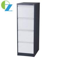 China Steel Furniture Vertical Filing Cabinet 4 Drawer Office Metal Key Lock Knock Down for sale
