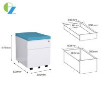 China Customized Office 2 Drawer Under Desk File Cabinet Side Handle With Seat Pad for sale