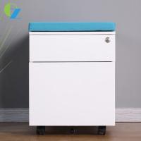 China Customized Office 2 Drawer Under Desk File Cabinet Side Handle With Seat Pad for sale