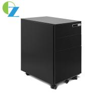 China Electronic Cock Lock Mobile Pedestal Cabinet 3 Drawer Metal Slim Movable Cabinet for sale