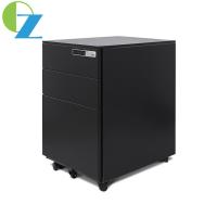 China Electronic Cock Lock Mobile Pedestal Cabinet 3 Drawer Metal Slim Movable Cabinet for sale