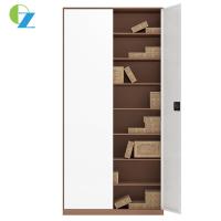 China Gray 2 Swing Door Steel Office Cupboard With 5 Shelves Steel Document Filing Cabinet for sale