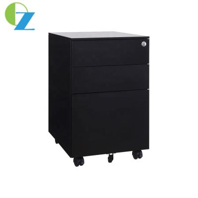 China Vertical Metal Office 0.7mm 3 Drawer File Cabinet Under Desk Mobile Pedestal for sale