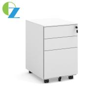 China White Side Open Mobile Pedestal File Cabinet Assembled Structure 3 Drawers for sale