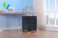 China Under Desk Office Mobile Pedestal Cabinet 3 Drawers With Black Color for sale
