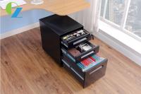 China Under Desk Office Mobile Pedestal Cabinet 3 Drawers With Black Color for sale