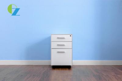 China Alloy Handle White Color 3 Drawer Mobile Pedestal With 5 Wheels for sale