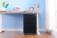 China Anti Tilt Function White Color Steel Mobile Office Filing Cabinet With 3 Drawer for sale