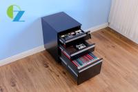 China Anti Tilt Designs Fashional Mobile Pedestal Cabinet 3 Drawer Gooseneck Metal Steel for sale
