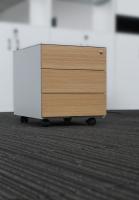 China Steel Mobile Pedestal Cabinet Storage With 3 Drawders for sale