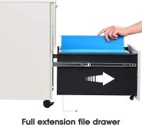 China Electronic Password Lock Mobile Pedestal 3 Drawer Metal Movable Cabinet for sale