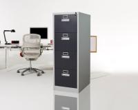 China Iron 4 Drawer Letter Vertical Metal File Cabinet For Office for sale