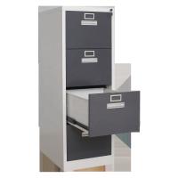 China Spcc 4 Drawer Vertical Steel Filing Cabinets Electrostatic Powder Coating for sale