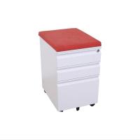 China Cold Rolling Steel Gooseneck Mobile File Cabinet Rotating Assembled 3 Drawer for sale