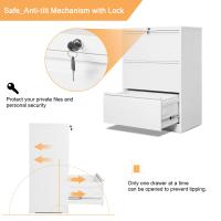 China 3 Drawer Metal Lateral File Cabinet Storage Cabinet With Lock for sale